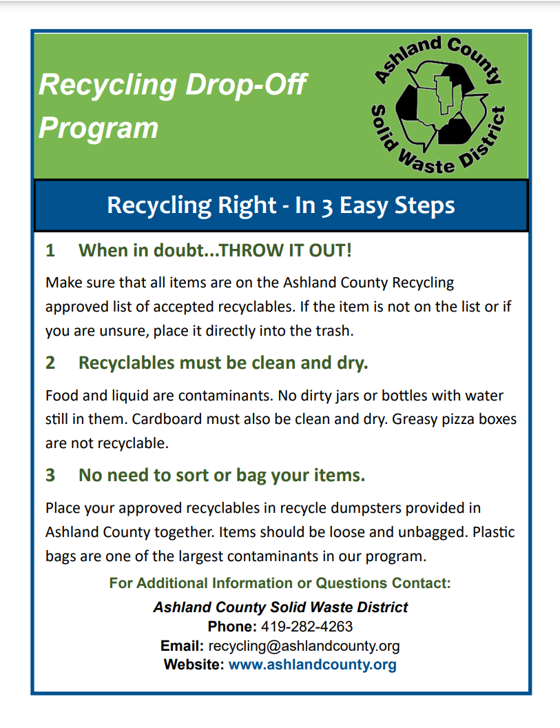 Recycling - Ashland County